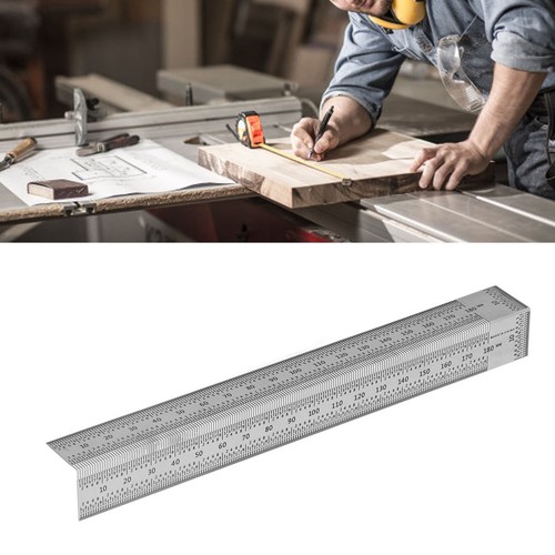 New Woodworking Right Angle Ruler Hole Scribing Ruler 180mm Line ...