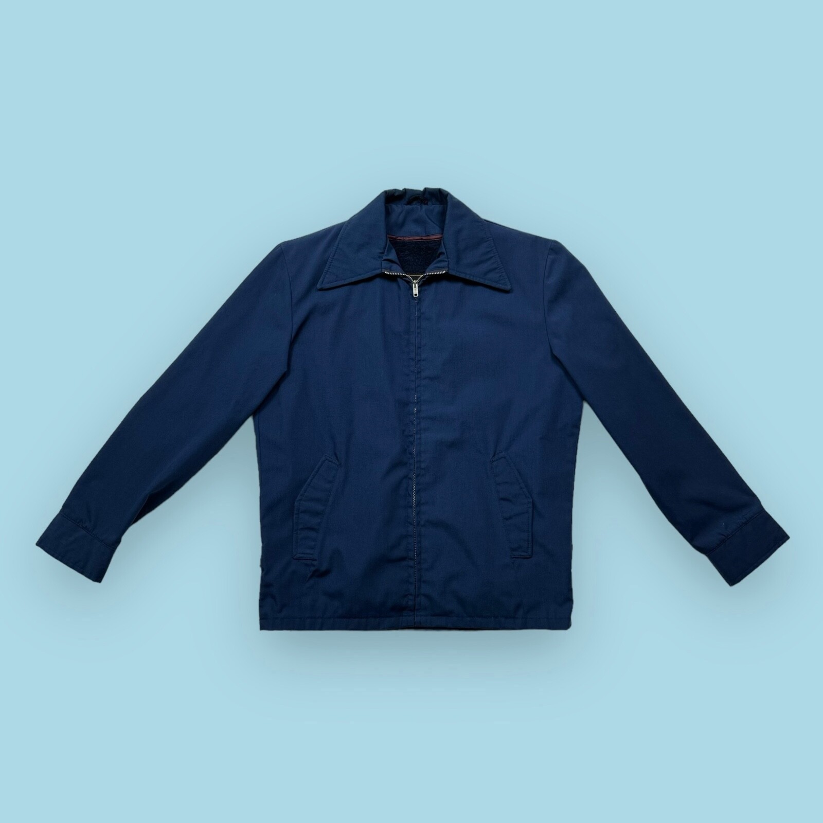 Vintage Catalina Lined Work Wear Jacket Mens 38 Navy … - Gem