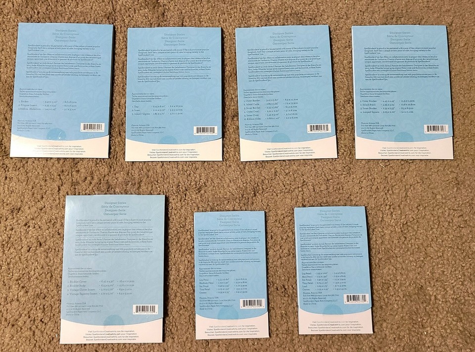 Lot 7 Spellbinders Designer Series Vintage Elegence Die Set Templates ...