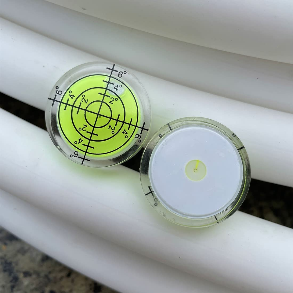 3Pcs Circular Bubble Level Bullseye Degree Marked Surface round Spirit ...