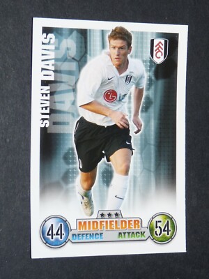 STEVEN DAVIS FULHAM COTTAGERS TOPPS CARD PREMIER LEAGUE FOOTBALL 2007 ...