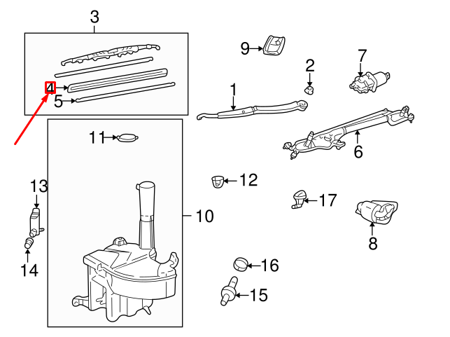 LEXUS LS XF30 Front Wiper Blade Inserts Set 8521450100 8521450061 NEW ...