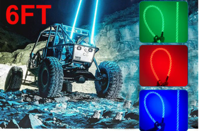 6ft LED Light Whip Off-Road Antenna Strip Light for Trucks ATV UTV ...