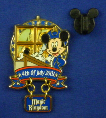 Mickey Mouse Founding Father Window 4th of July 2001 Dangle LE-3500 ...