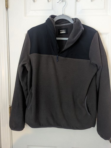 Merrell Sweater Womens Large Long Sleeve Pullover 1/4 Zip Front Black ...