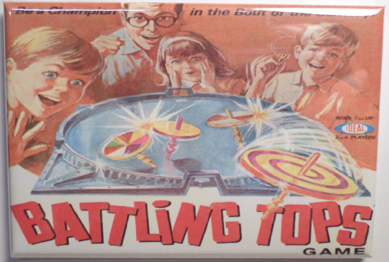 Battling Tops Board Game Box 2"x3" MAGNET Refrigerator Locker Retro | eBay