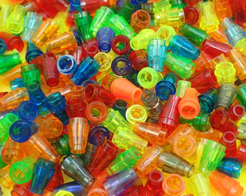 Lego Lot of 100+ Translucent Cones 1x1 - Assorted Colors - Random Bulk ...
