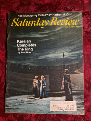 Saturday Review April 25 1970 HERBERT VAN KARAJAN PAUL MOOR HERBERT A ...