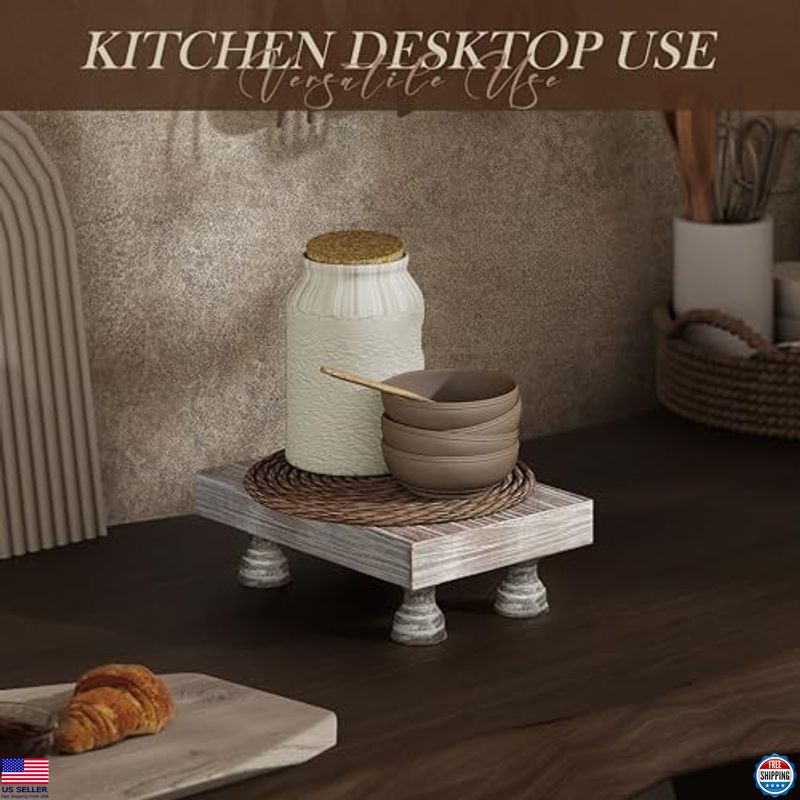 Farmhouse Fir Wood Risers for Coffee Table Decor - Plant & Perfume ...