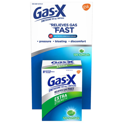 Gas-X Extra Strength Gas Relief Soft Gels, Simethicone 125 mg, 120 ct ...