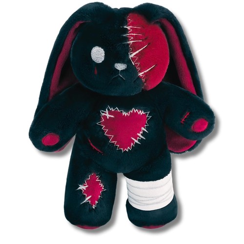 Scary Goth Bunny Plush-Creepy Emo Rabbit Stuffed Animal-Horror Plushie ...