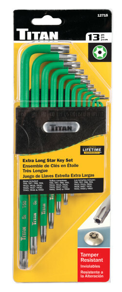 Titan 12715 13pc TORX Extra Long Star Key Set | eBay