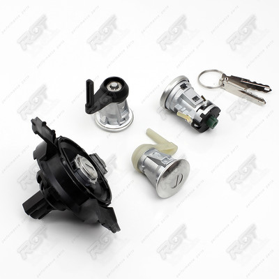 PEUGEOT 206 DOOR LOCK COMPLETE SET 2 KEYS 2 BARREL BOOT FUEL TANK LOCK ...