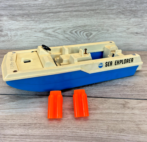 Fisher Price 1976 Adventure People Sea Explorer Boat #310 & Diver Tanks ...