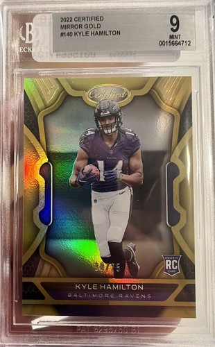 2022 Certified Kyle Hamilton Mirror Gold 10/25 Beckett 9 | eBay