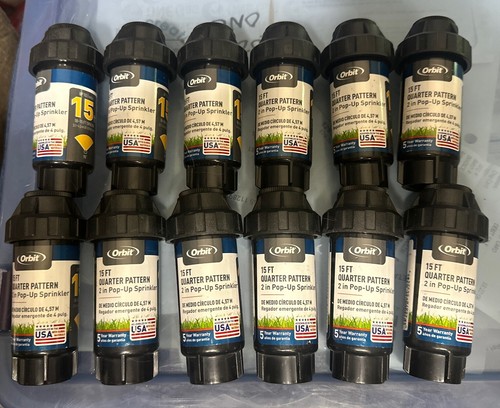 (Lot Of 12) Orbit Quarter Pattern 2" Sprinkler Head 54324 300 Series 90 ...