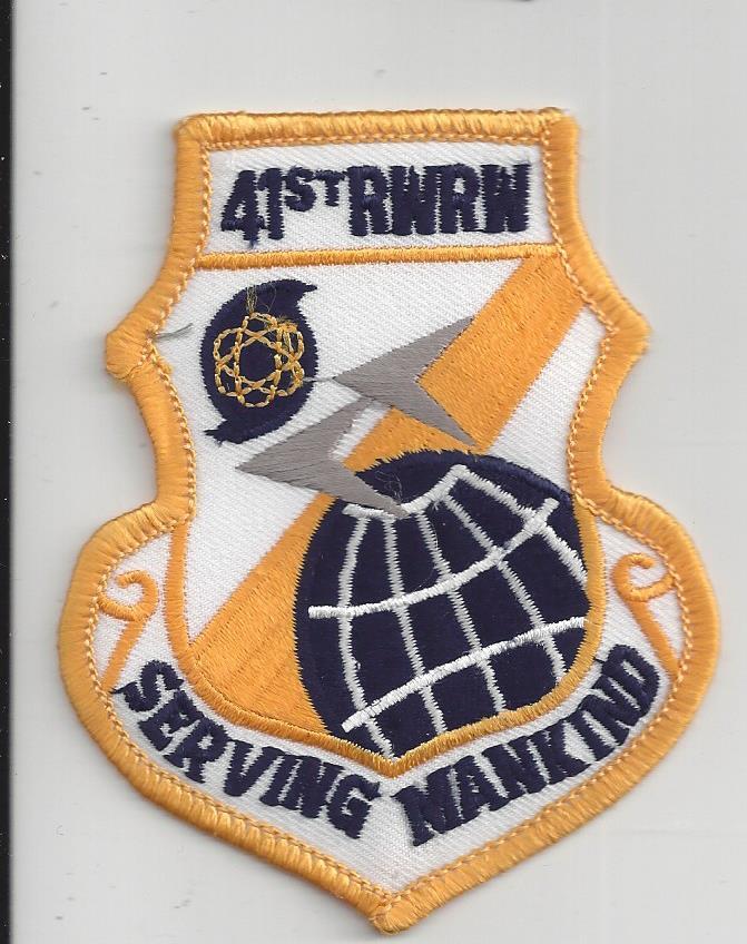 PATCH USAF 41ST RWRW RESCUE WEATHER RECONNAISSANCE WING MC CLELLAND AFB ...
