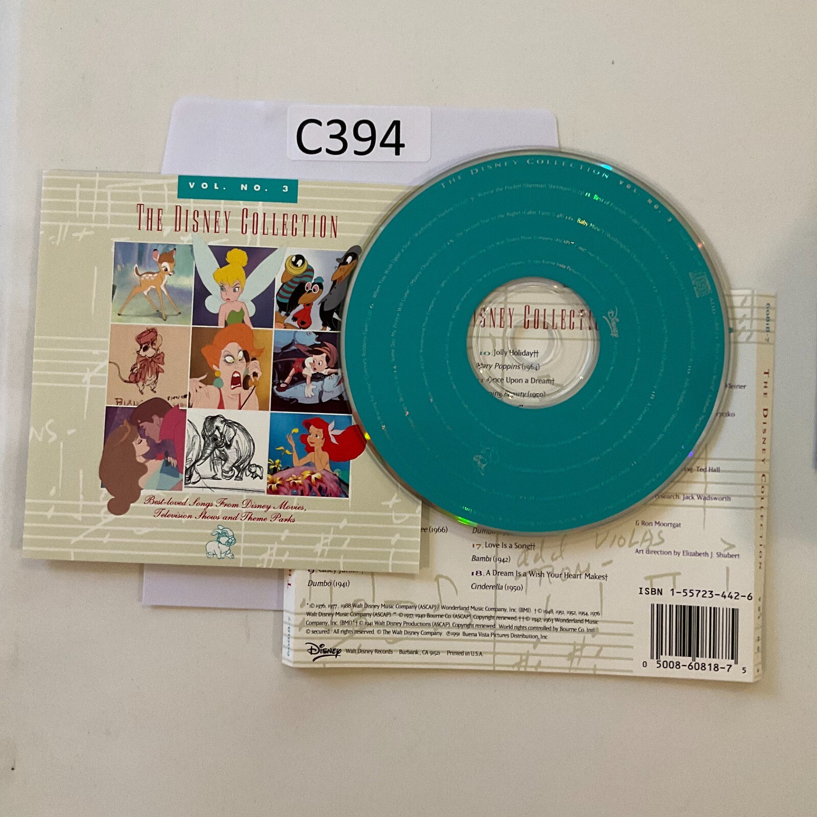 The Disney Collection Volume #3 - CD No Case No Tracking #C394 | eBay