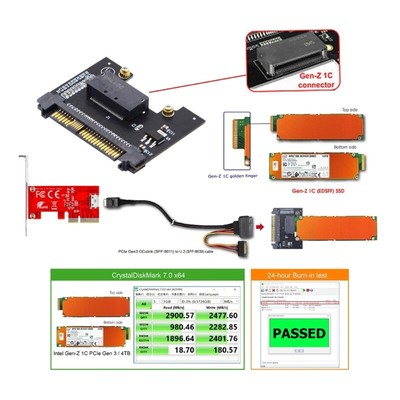 NVMe EDSFF GenZ E1S SSD to SFF-8639 Host Adapters EDSFF NVMe SSD ...