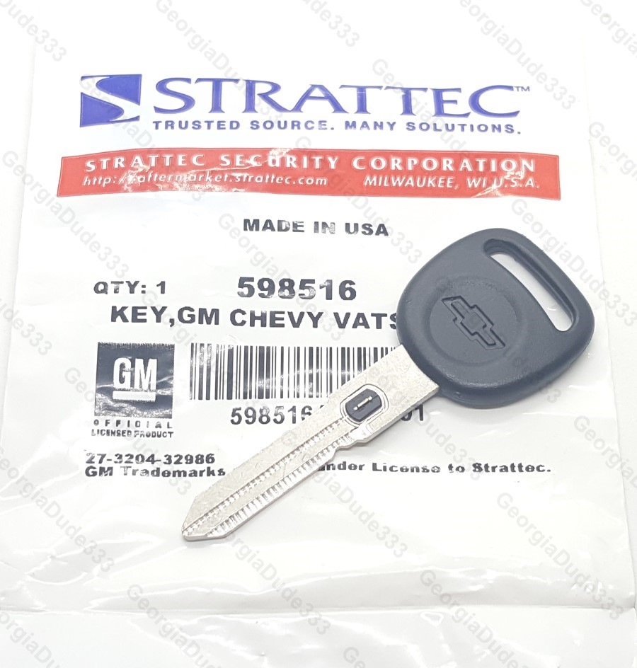 New! Corvette Style Big Head GM Double Sided Vats Ignition Chevy Key w ...