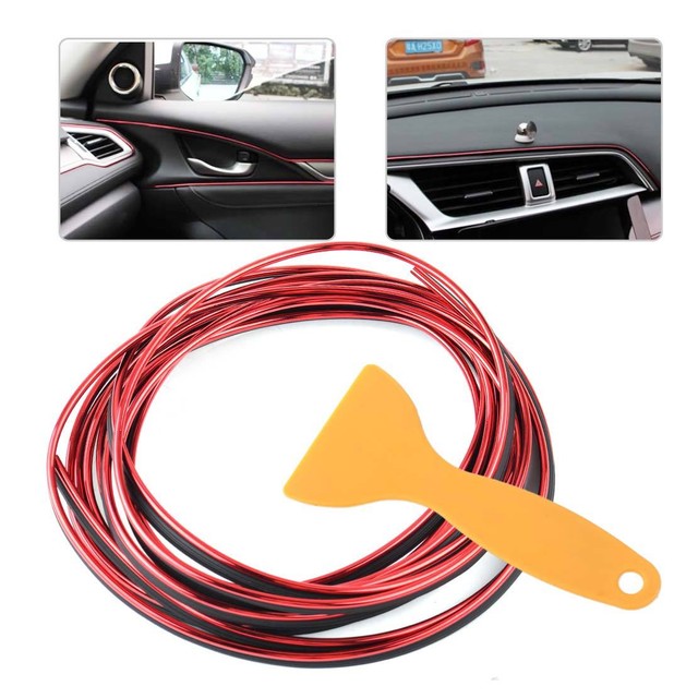 5m Auto Car Flexible Interior Moulding Decorative Thread Strip Trim ...
