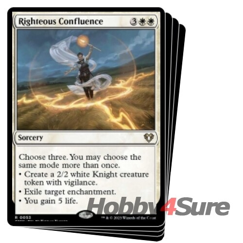 Righteous Confluence X4 M/NM Magic: The Gathering MTG Commander Masters ...