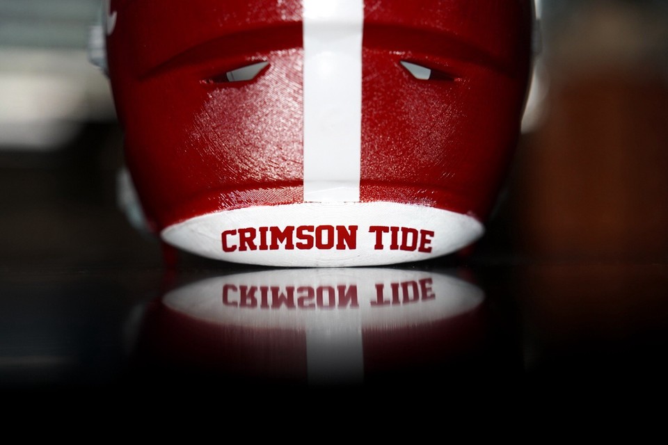 Alabama Crimson Tide custom mini Riddell Speed flex football helmet 3D ...