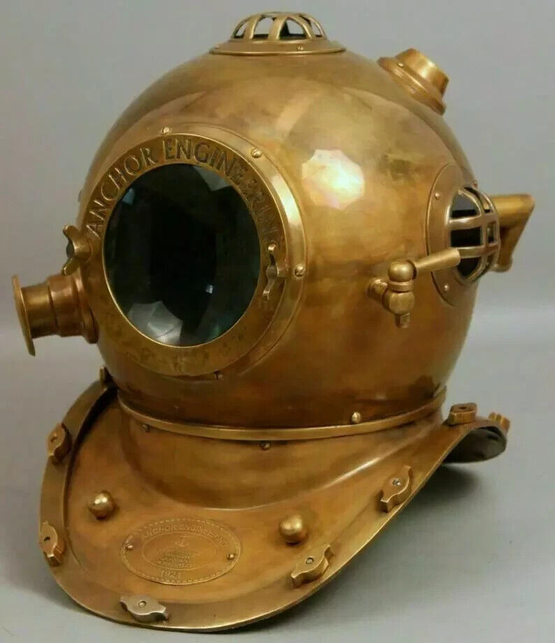 Diving Helmet Old Marine Divers Helmet Large Metal Deep Sea Helmet ...