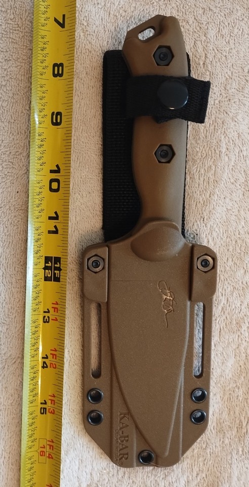 Survival Tactical knife, 9" long, full tang fixed blade, Kydex sheath ...