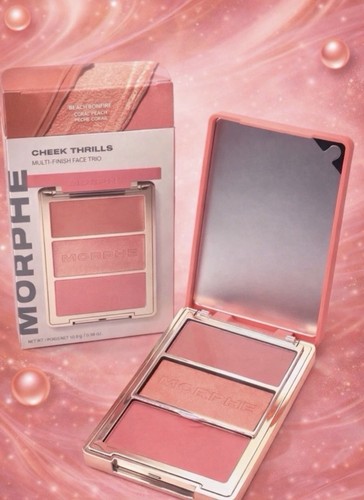 Morphe Cheek Thrills Face Trio Beach Bonfire Coral Peach Cream Balm ...