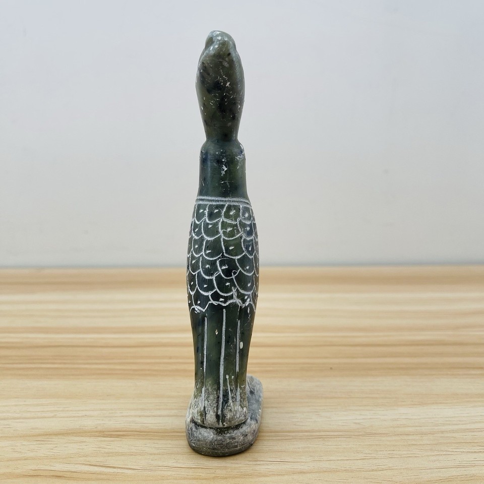 Soupstone Carving Egyptian Green Statue Falcon Bird Horus Pharaoh Figurine 7.5” | eBay UK