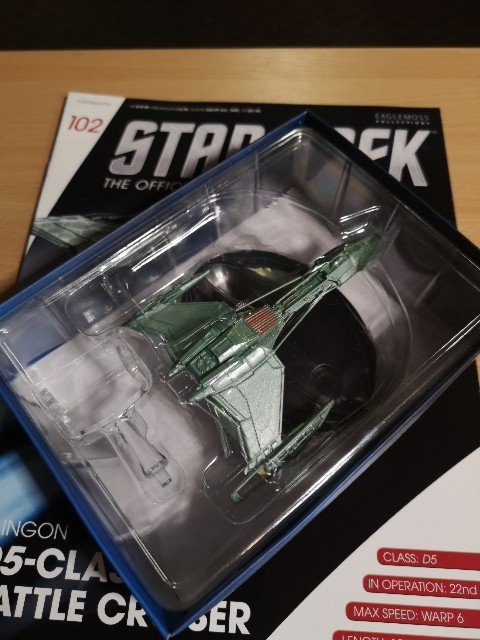 Star trek Eaglemoss #102 Klingon D5-class Battle Cruiser Includes Model ...