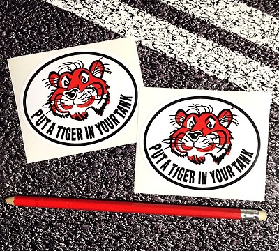 ESSO Put A Tiger In Your Tank classic Petrol Stickers Retro Vintage F1 ...