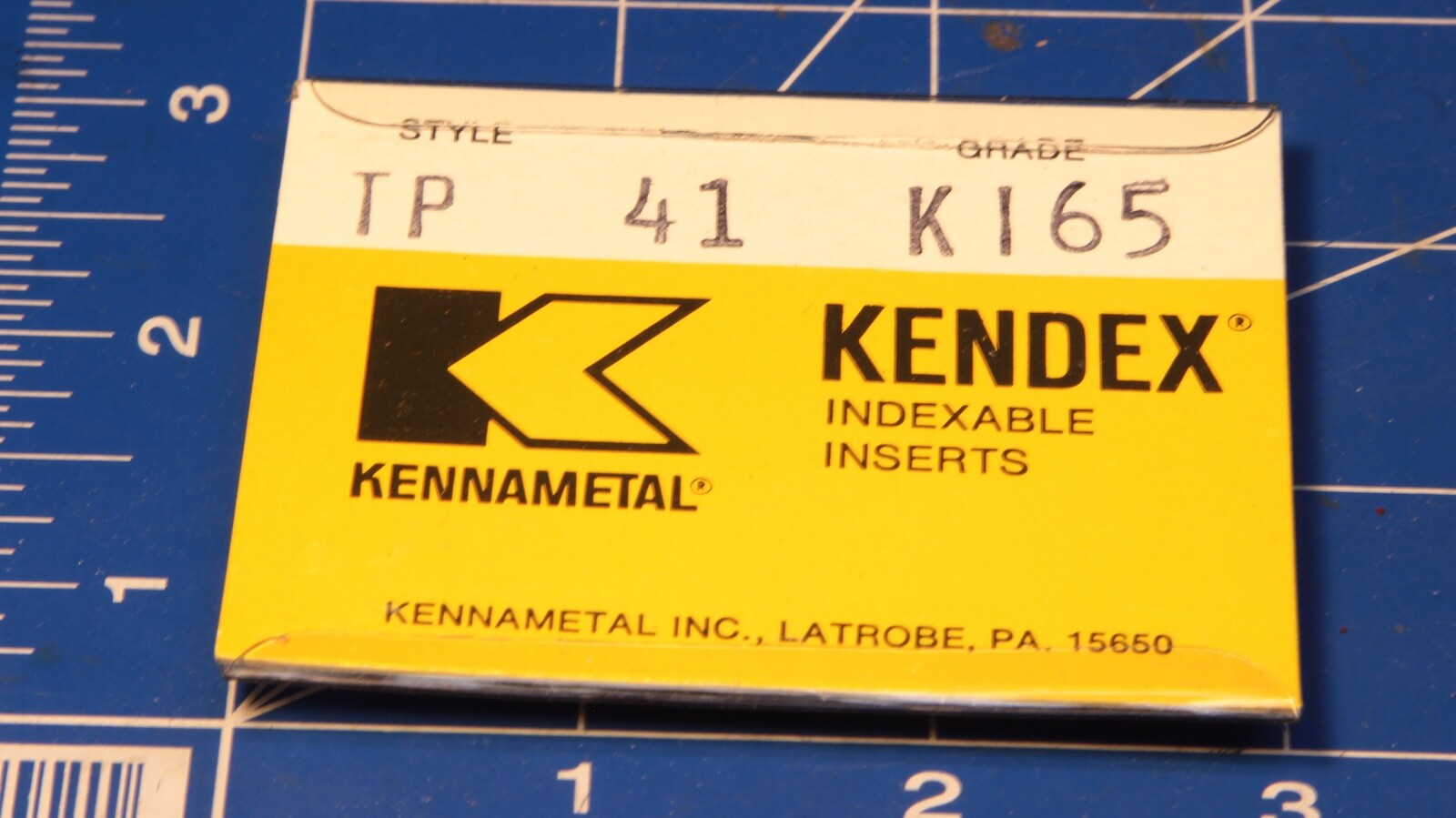 Kennametal Kendex Insert TP 41 K165 New Old Stock | eBay