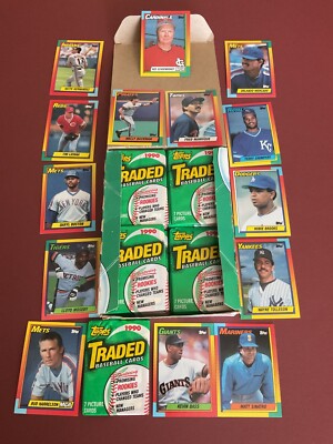 Box of 1990 Topps Baseball Traded wax packs - 34 Unopened packs | eBay