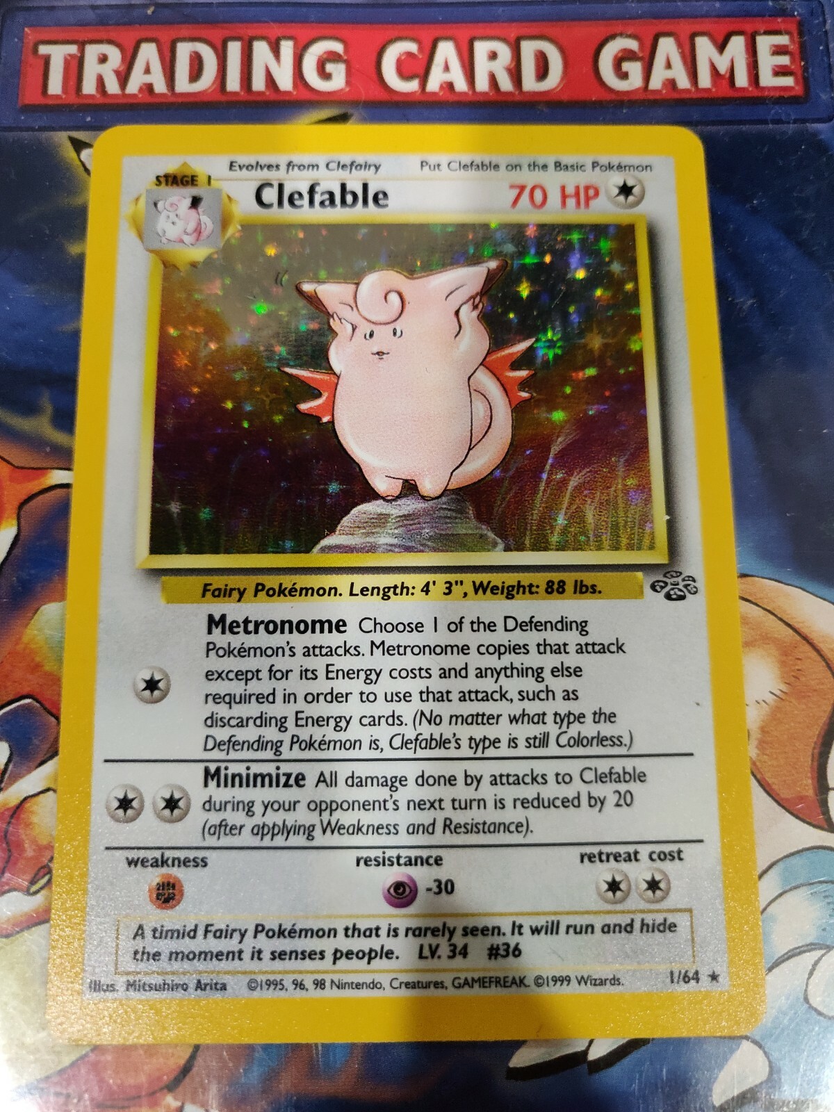 Pokemon Card Clefable Rare Holo 1/64 70HP | eBay