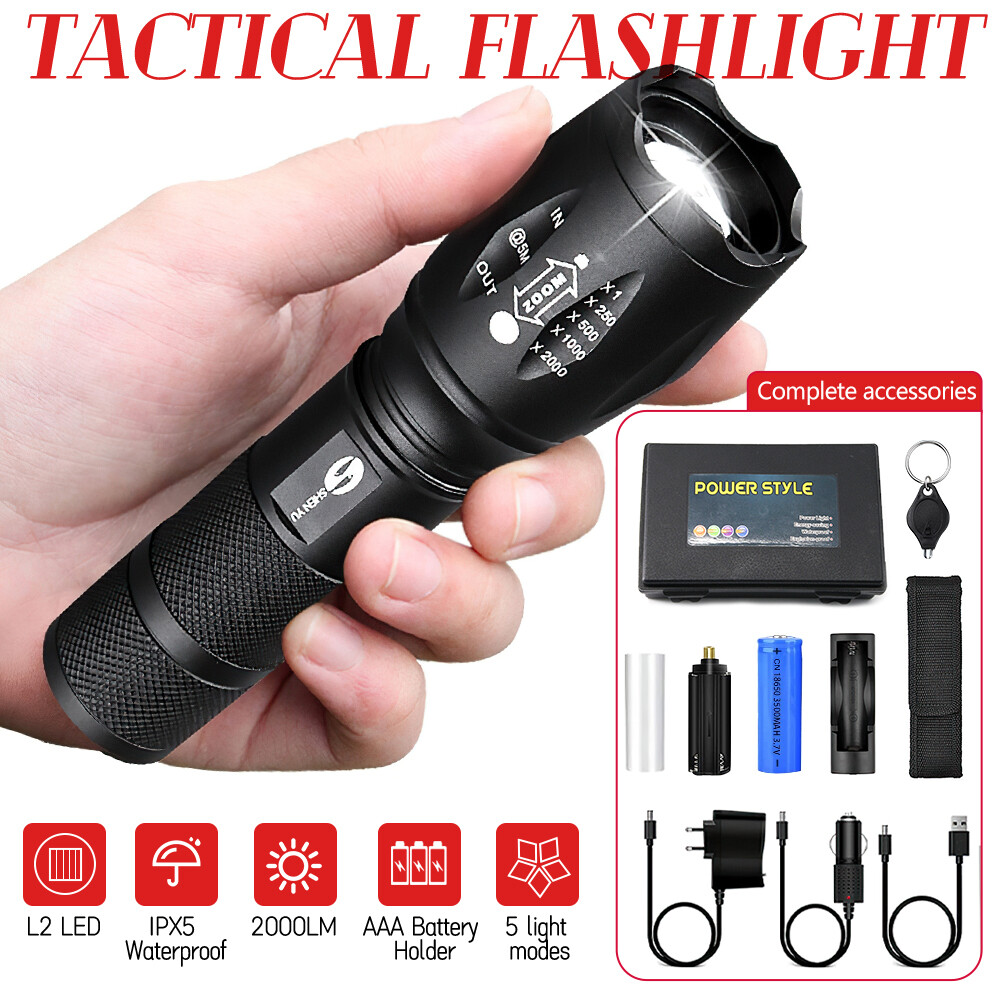 90000lm Genuine Lumitact G700 LED Tactical Flashlight Military Grade ...