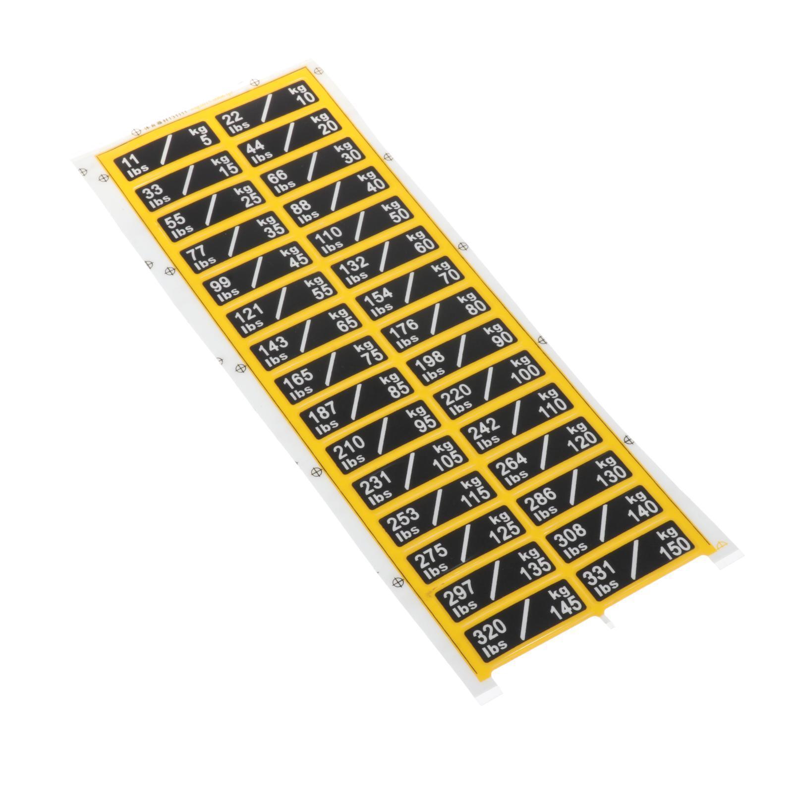 Weight Stack Labels 5kg to 150kg Weight Block Label Sticker 11lbs to ...