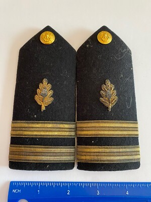 Pair Of US Navy Officer Lieutenant Shoulder Boards Rank Bullion Medical ...