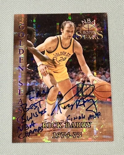 Rick Barry 1996 Topps Stars Golden Season Atomic Refractor Signed ...
