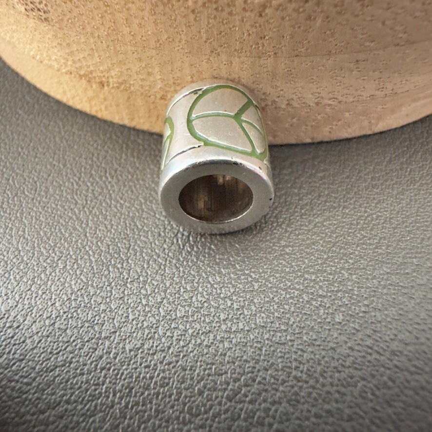 Brighton PEACE SIGN Green Silver Slide Charm | eBay