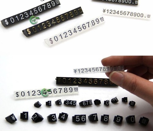 Mini Acrylic Price Tag-Adjustable Number Pricing Label Jewelry Store ...