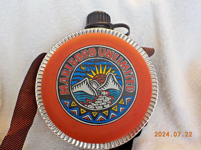 Vintage Marlboro Unlimited Coleman Water Canteen Flask Red Black w ...