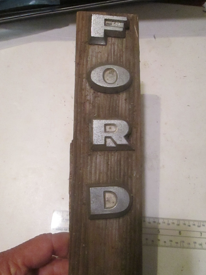 Vintage Ford Script 4 Piece Emblem Large FORD Chrome Letters from 60s ...