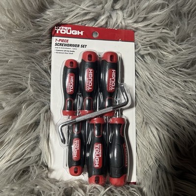 🆕 Hyper Tough 7 Piece Screwdriver Set Hardened Steel Shaft Black 🆕 | eBay