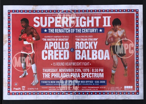 Rocky 2 Superfight 2 - Vintage Poster-Rocky Balboa-vs-Apollo Creed ...