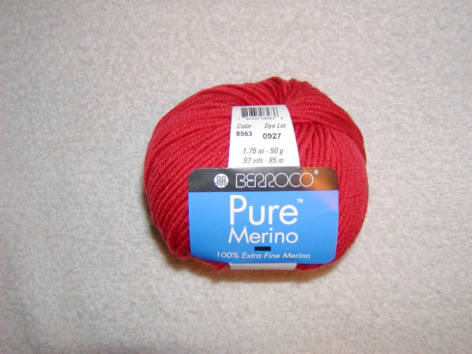 2 Skeins - BERROCO PURE MERINO --100% Extrafine Merino- #8563- OXBLOOD ...