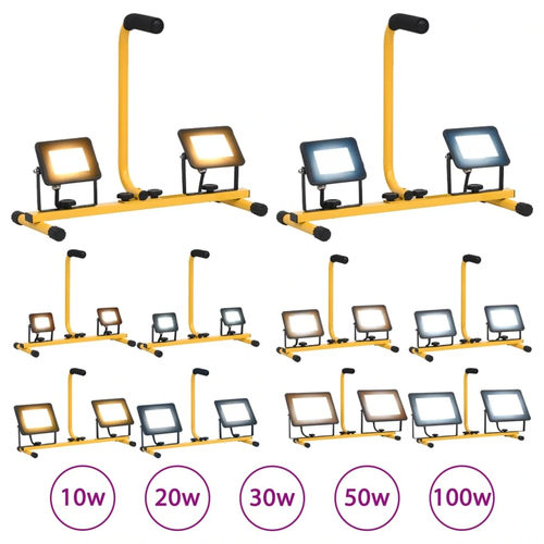 2x LED Fluter Außenstrahler 30/50/100W Scheinwerfer Baustrahler mit ...