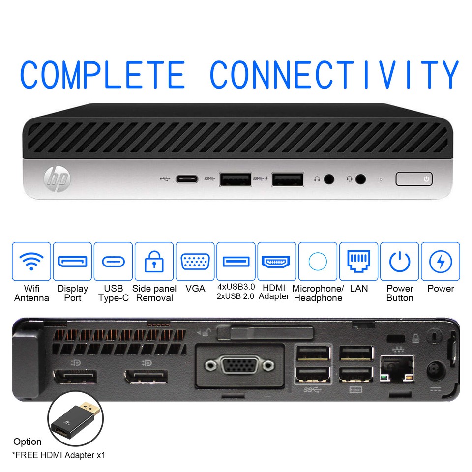 HP Mini Desktop Computer PC i7, up to 32GB RAM 1TB M.2 S | eBay