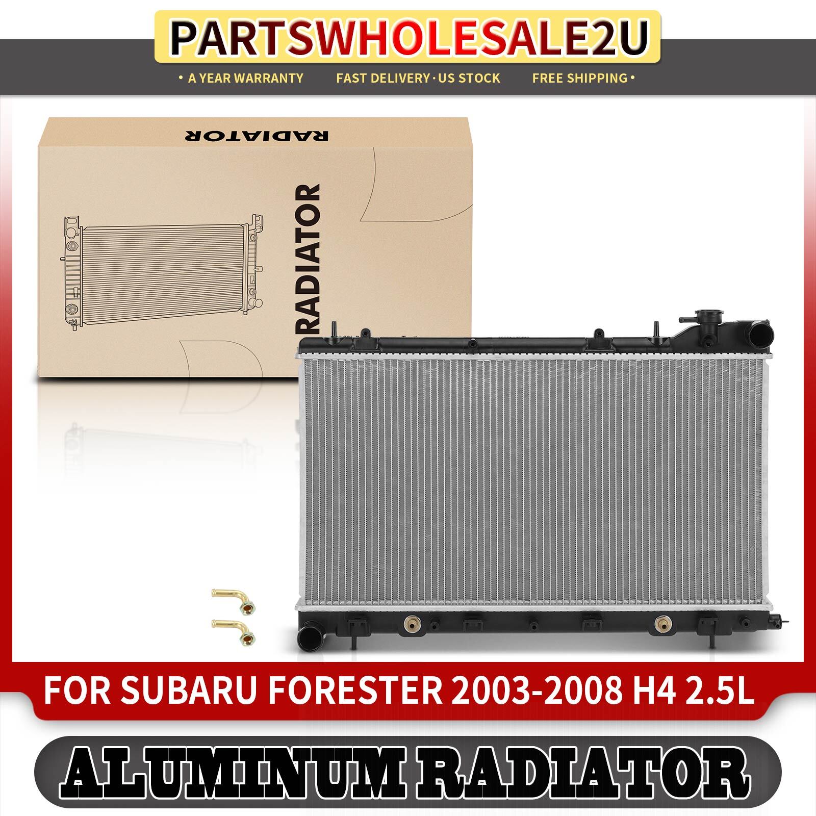 Radiator w/ Transmission Oil Cooler for Subaru Forester 03-08 H4 2.5L ...